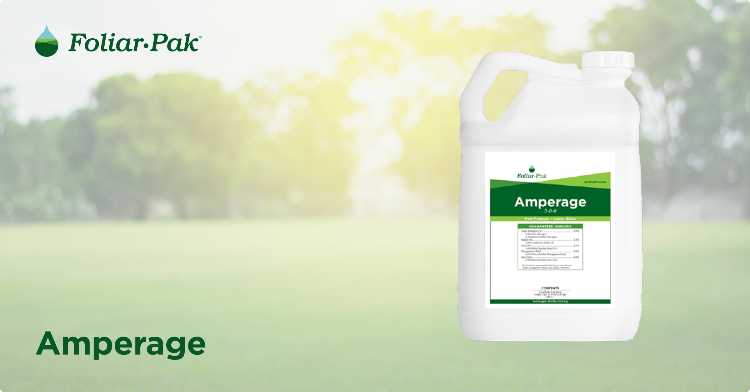 Foliar Pak Amperage Product Information Foliar Pak