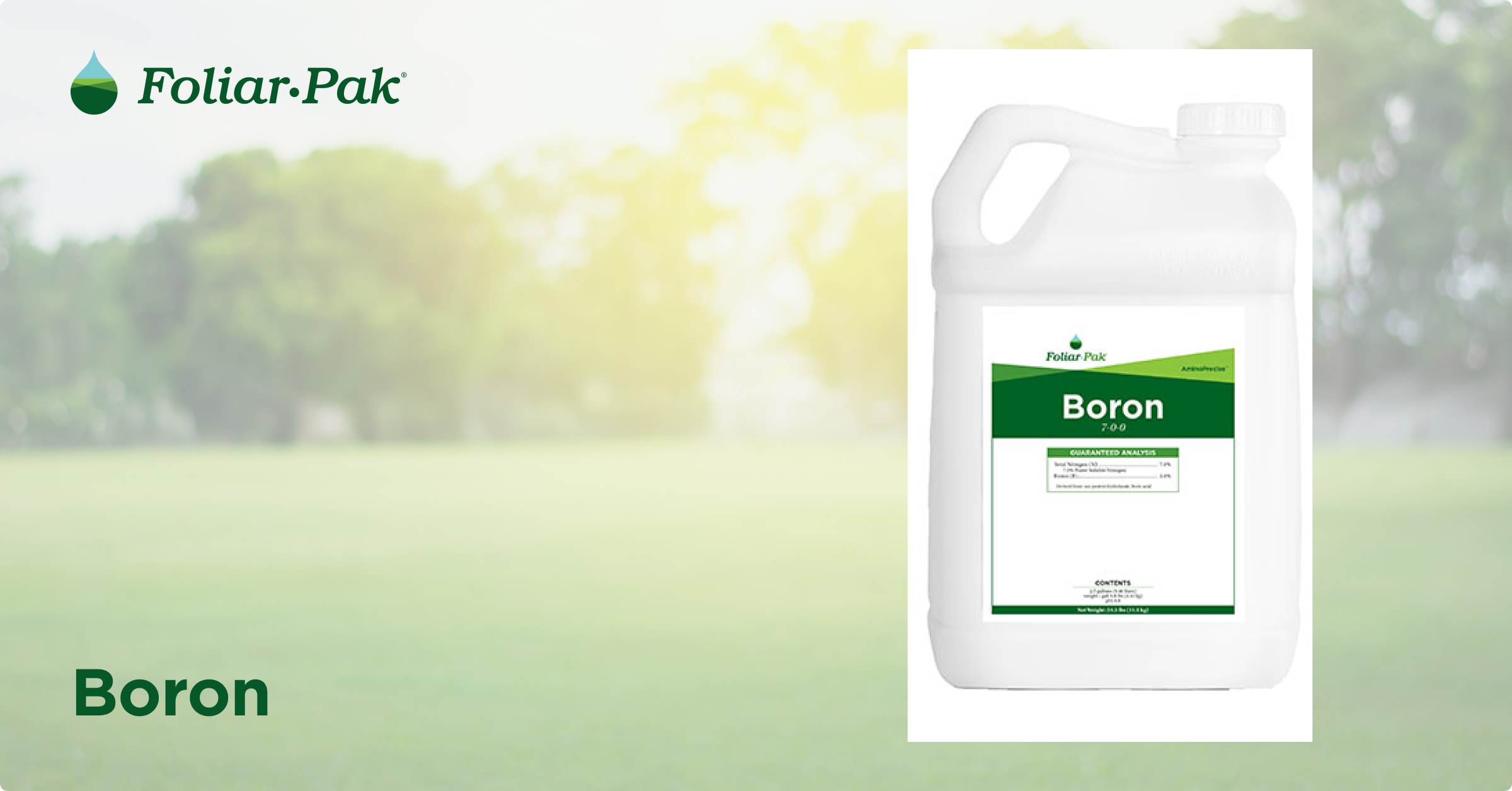 Foliar-Pak Boron Provides Responses Not Offered By Other Fertilizers