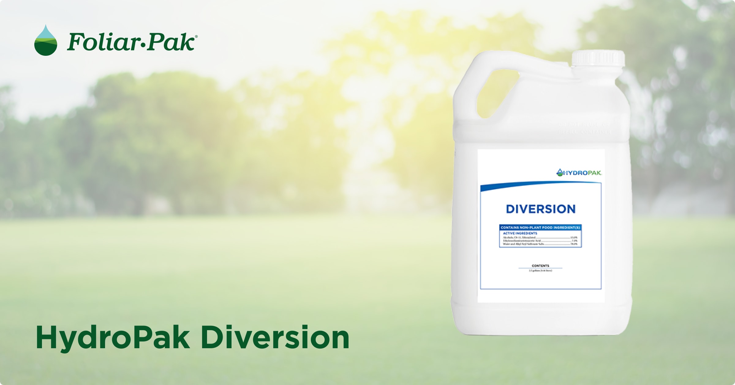 Foliar Pak Hydropak Diversion Product Information Foliar Pak