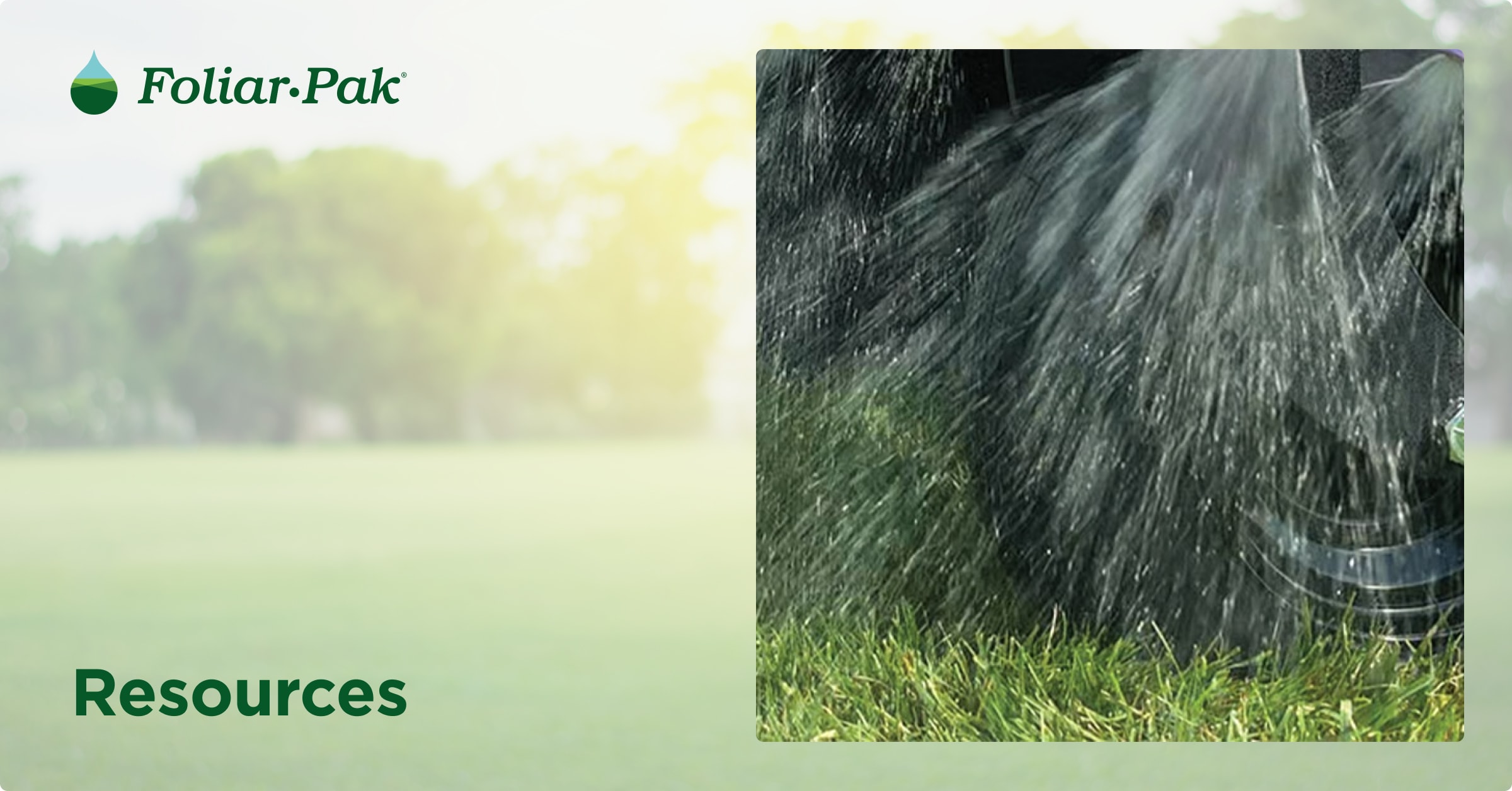 Foliar Pak Resources The Latest In Turf Maintenance News