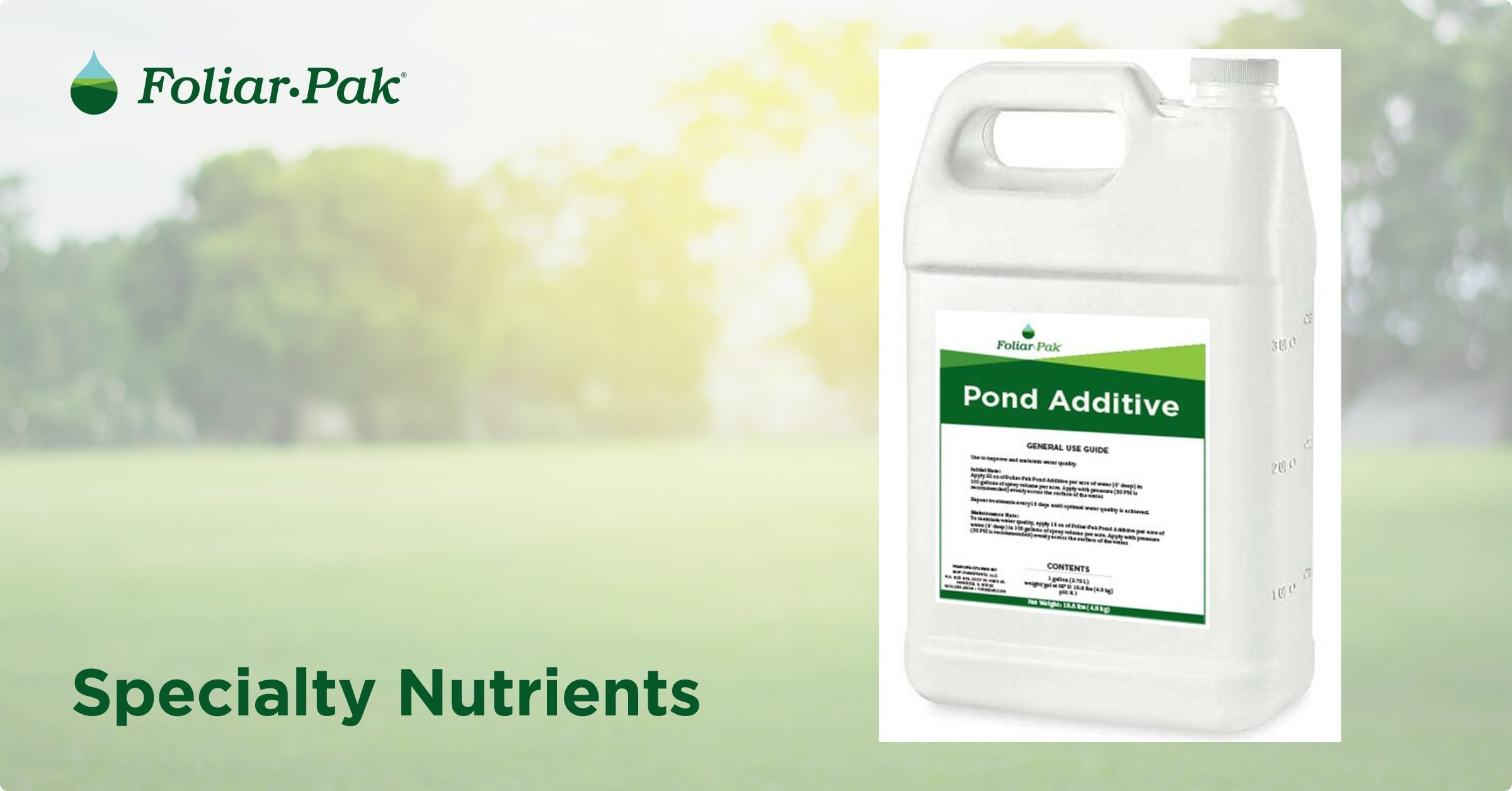 Browse Specialty Products for Turf and Lawns | Foliar-Pak Products