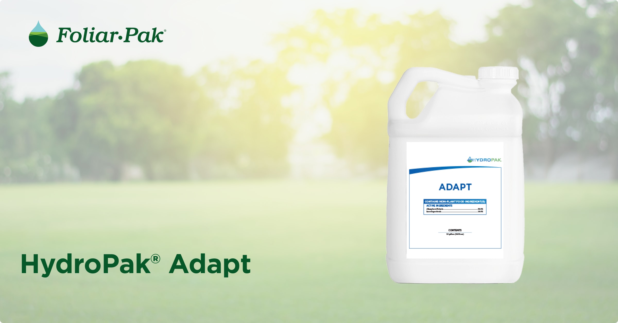 Foliar-Pak HydroPak® Adapt Product Information | Foliar-Pak